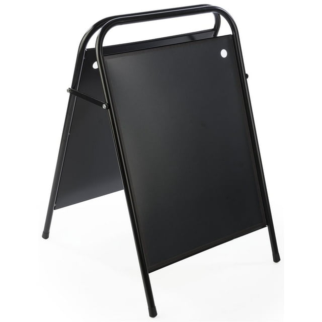 22" x 28" Sidewalk Sign Sandwich Board, Magnetic Lens, Folding (Black ...