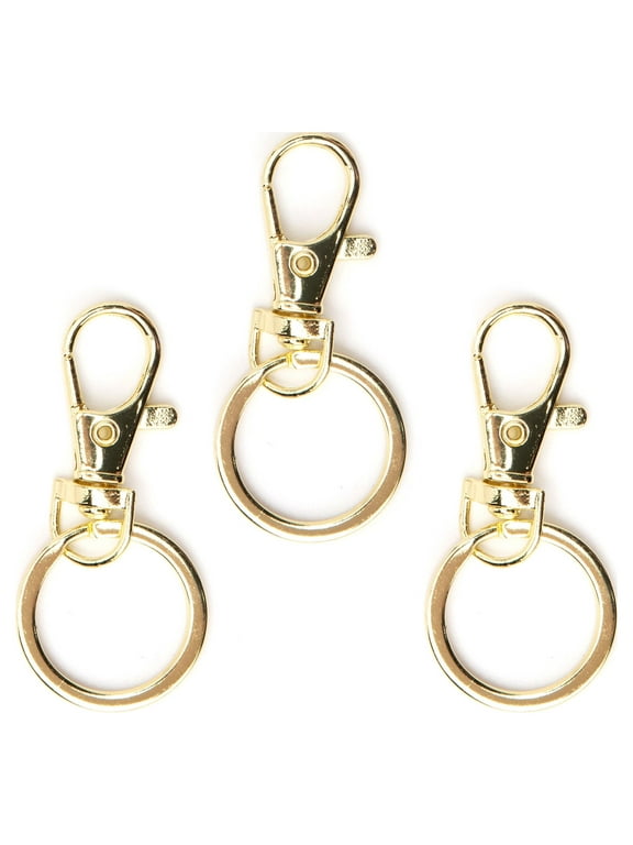 (4 pack) Cousin DIY 3 Piece Metal Key Rings, Keychain and Lanyard ...