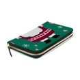 Cartoon Santa with Candy Cane Christmas Valentine Women's Long Zipper ...
