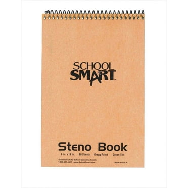 Universal Steno Book, Gregg Rule, 6 x 9, Green, 70 Sheets - Walmart.com