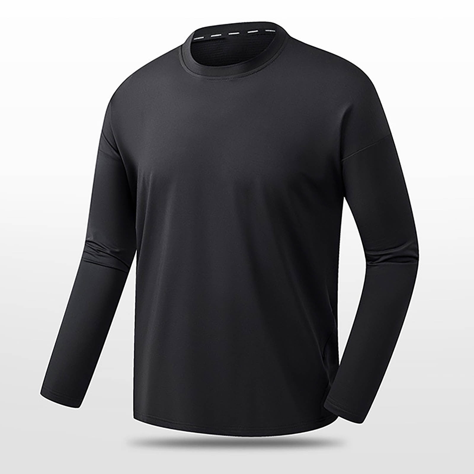 Click here for Aherbiu Plus Size Mens Long Sleeve Shirts Crewneck... prices