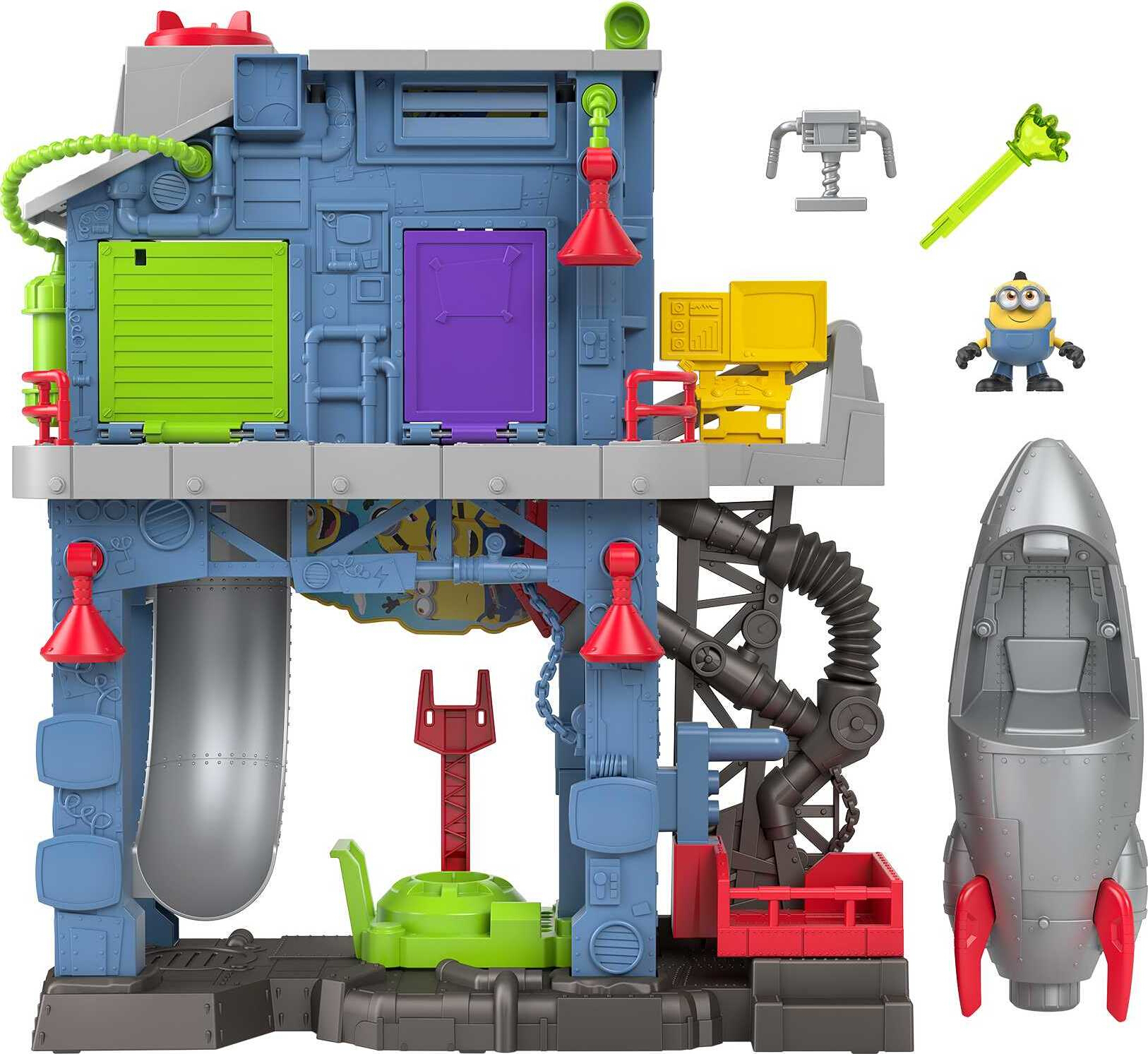 Imaginext Minions The Rise of Gru Gadget Lair Playset, Preschool Toys ...