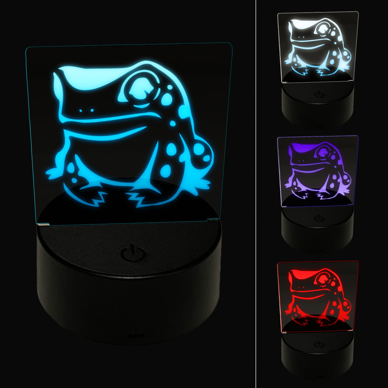 Frog Toad Sitting and Staring LED Night Light Sign 3D Illusion Desk ...