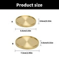 5Pcs Brass Coasters Metal Dining Disc Heat Insulation Mat Round Display ...
