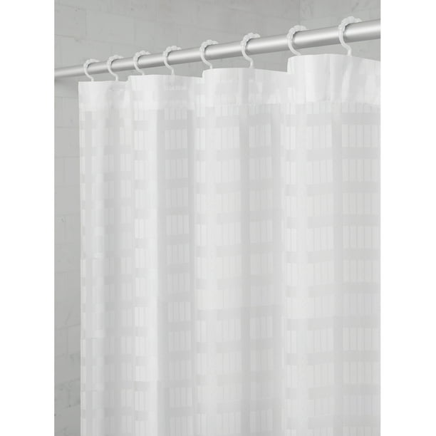 Maytex Smart Curtain Madison Fabric Shower Curtain with Attached Roller ...