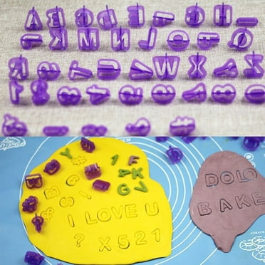 64Pcs/set English Alphabet Letters DIY Baking Cake Tools Symbol Fondant ...