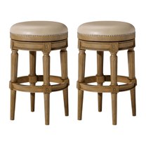 Maven Lane Adrien Counter Stool, Reclaimed Oak, Ronan Stone Vegan ...
