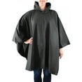Totes Unisex Rain Poncho, Lightweight, Reusable, And Packable, Black ...