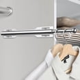 Extendable Pull-Out Closet Hanging Rod, Heavy Duty Stainless Steel ...