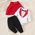 Boys First Birthday Outfit Three Piece Romper Cape Pants Tuxedo ...