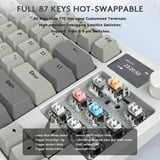 ATTACK SHARK K86 RGB 75% Wireless Gasket Mechanical Keyboard,82 Keys ...
