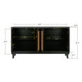 Rattan Sideboard Buffer Cabinet with 4 Rattan Doors Modern Storage ...