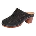 Bibifish Womens Heel Slide Elegant Sturdy Chic Breathable Open Toe Slip ...