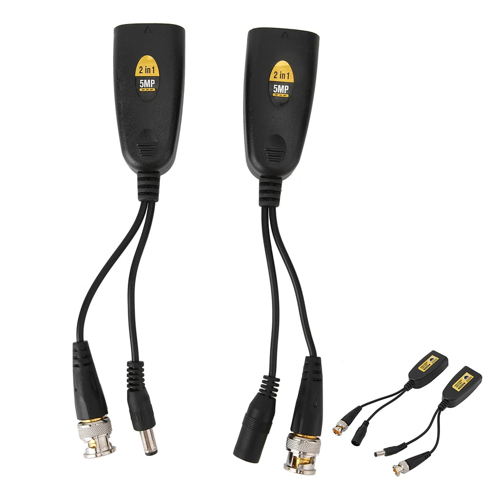 Transceptor Balun 1 Par 5MP Video de Alta Definición + Alimentación ...