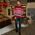 SOMER Men's Christmas Sweater, Warm Casual Knitted Pullover with Xmas ...