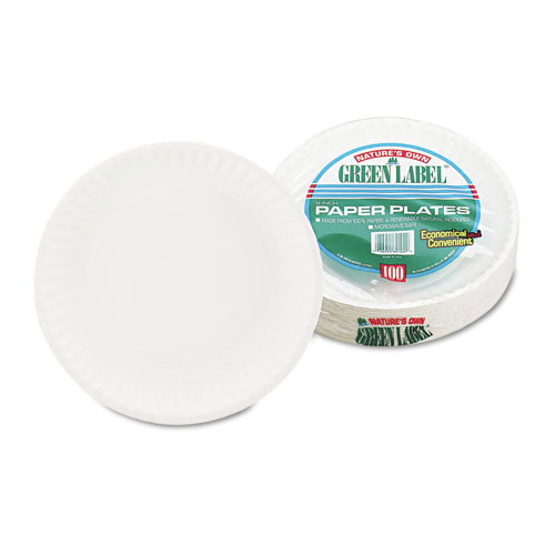 AJM Packaging Corporation 10100 9 in. dia. Paper Plates - White (10 ...