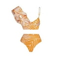 Idopip Womens Retro Floral One Piece Swimsuit With Wrap Skirt Cover Up