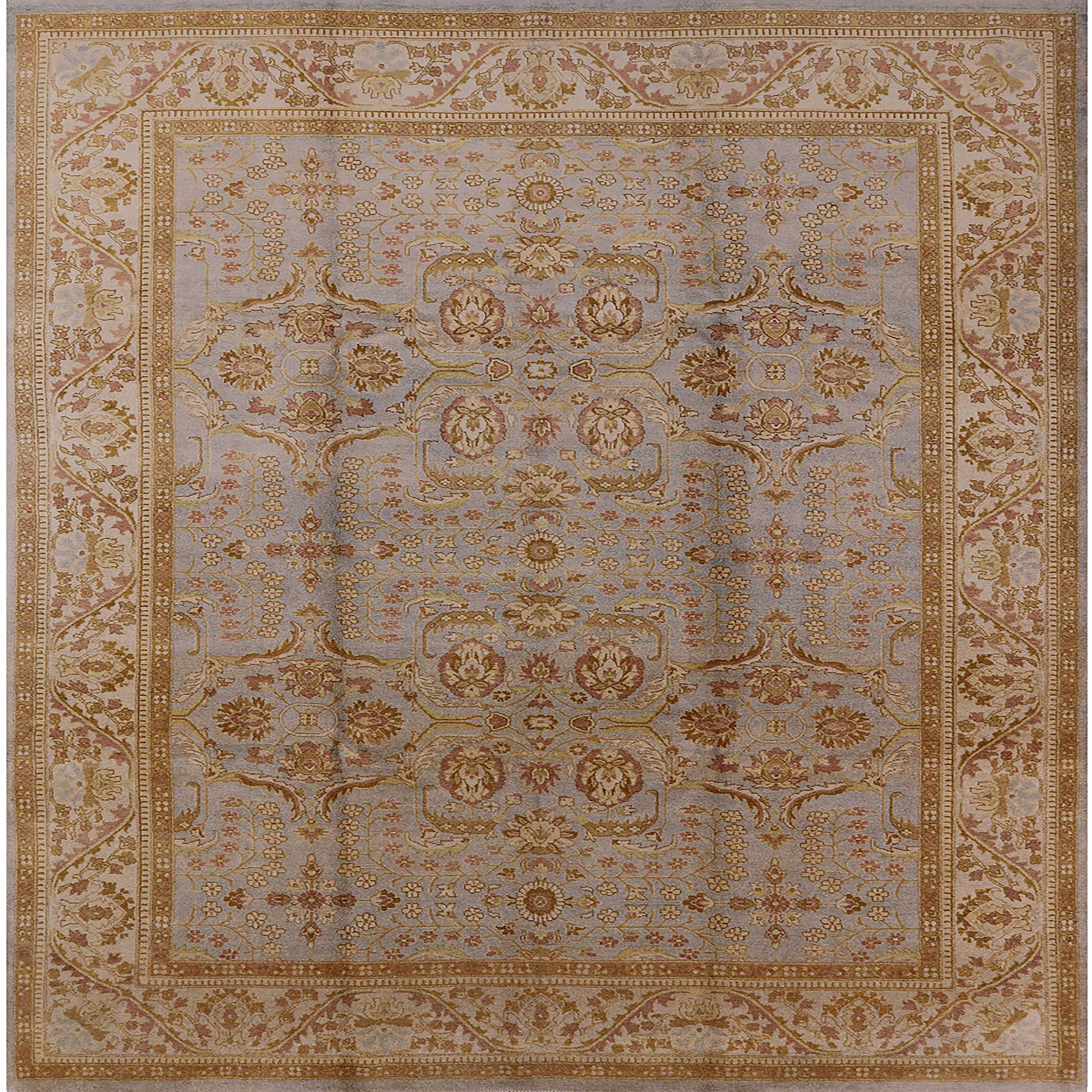 Ahgly Company Indoor Square Mid-Century Modern Light Brown Oriental ...