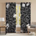 Abstract Art Sheer Curtains 84 Inch Long 2 Panels, Travelling Lines ...