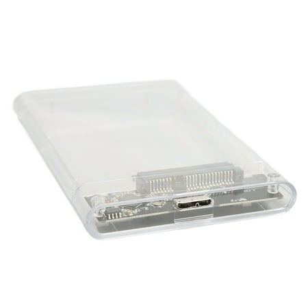 SSD Enclosure, Portable 2.5in Transparent HDD Enclosure Easy To Install ...