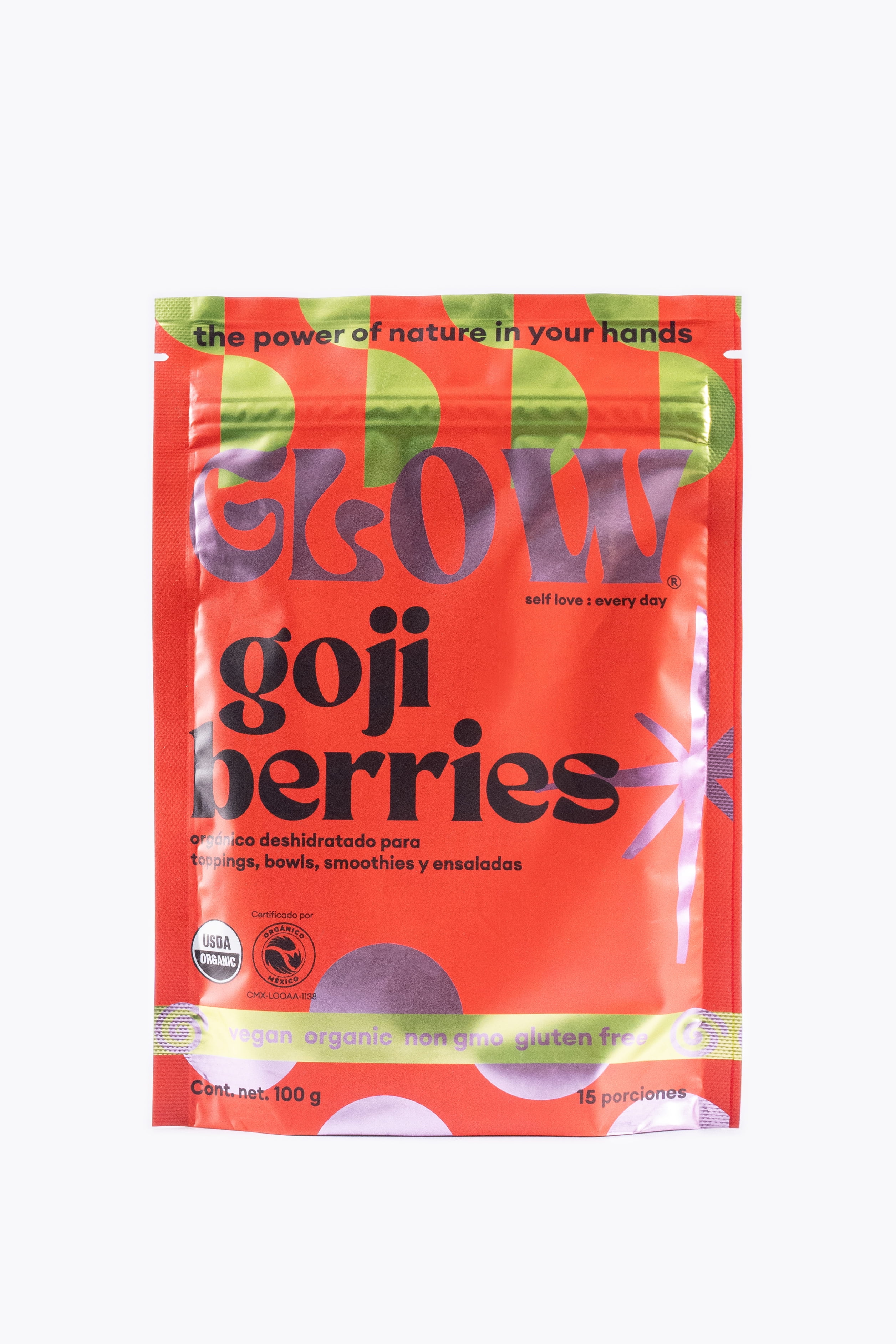 Goji Berries Orgánico 100 g GLOW Superfoods | Walmart en línea