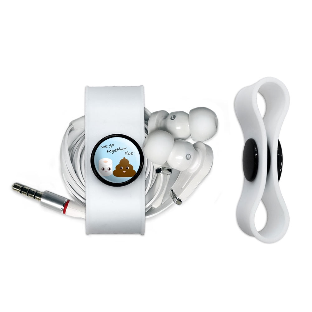 Poop Toilet Paper Funny Emoji Friends Headphone Cord Wrap Cable Wire ...