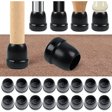 24 Pcs Chair Leg Caps with Wrapped Felt,Clear Silicone Chair Leg Floor ...