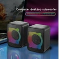 Eoozwa Light Emitting Computer Speaker USB for Mobile Phone Laptop and ...