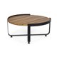 Mayson Outdoor Modern Industrial Acacia Wood Coffee Table, Teak, Black ...