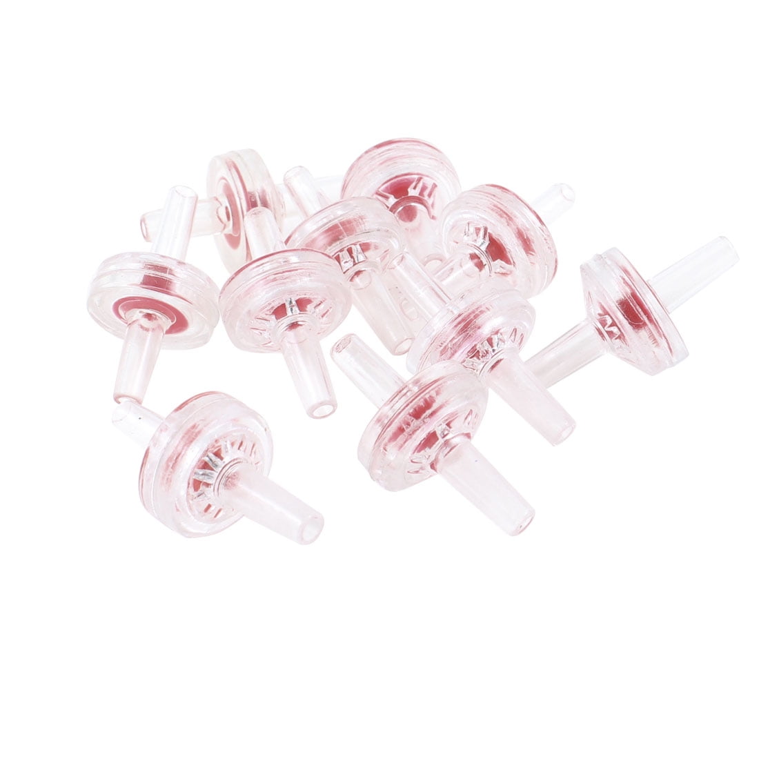 10pcs Clear Red Plastic Check Valves for Fish Tank Aquarium Air Pump ...