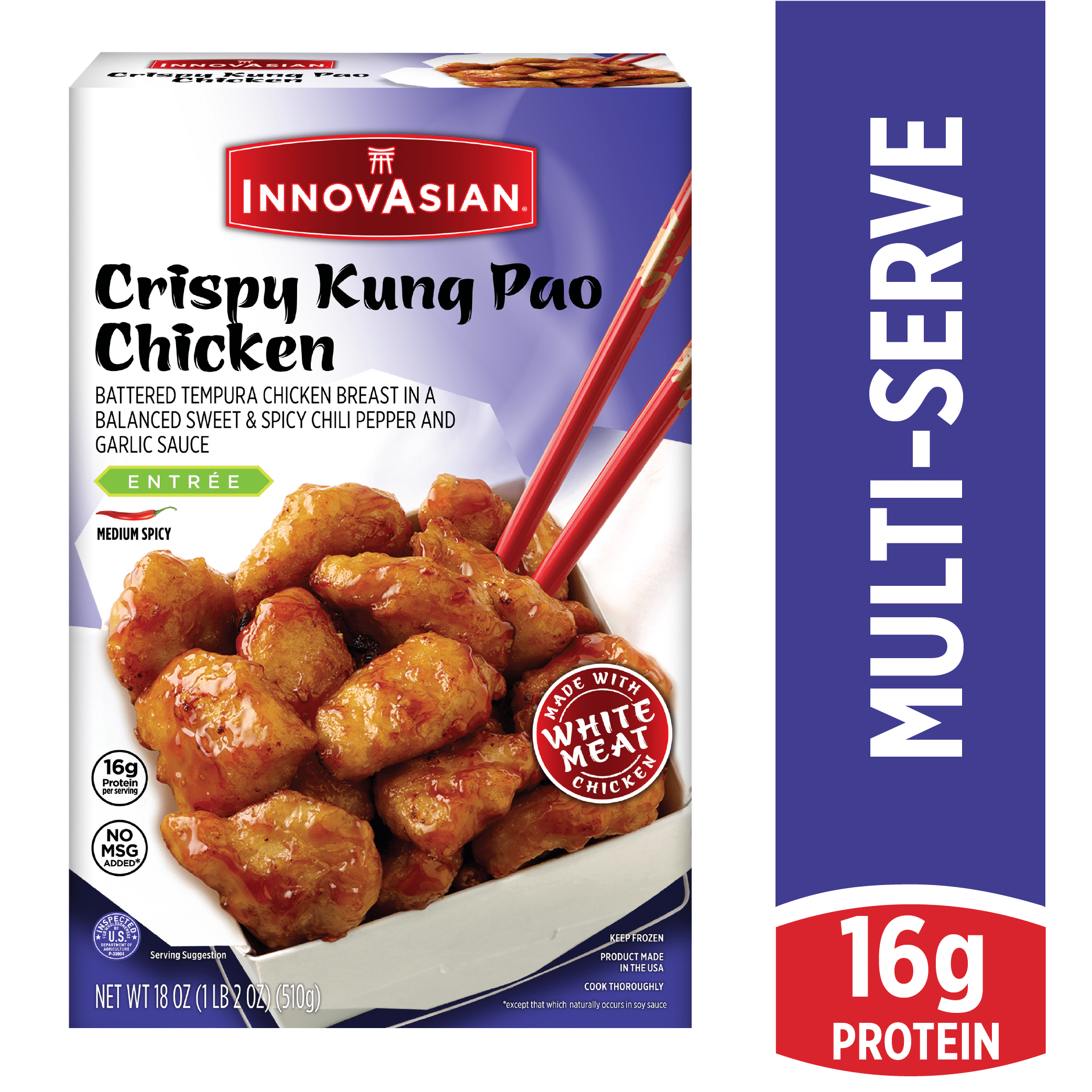 InnovAsian Crispy Kung Pao Chicken Meal, 18 oz (Frozen) – Walmart ...