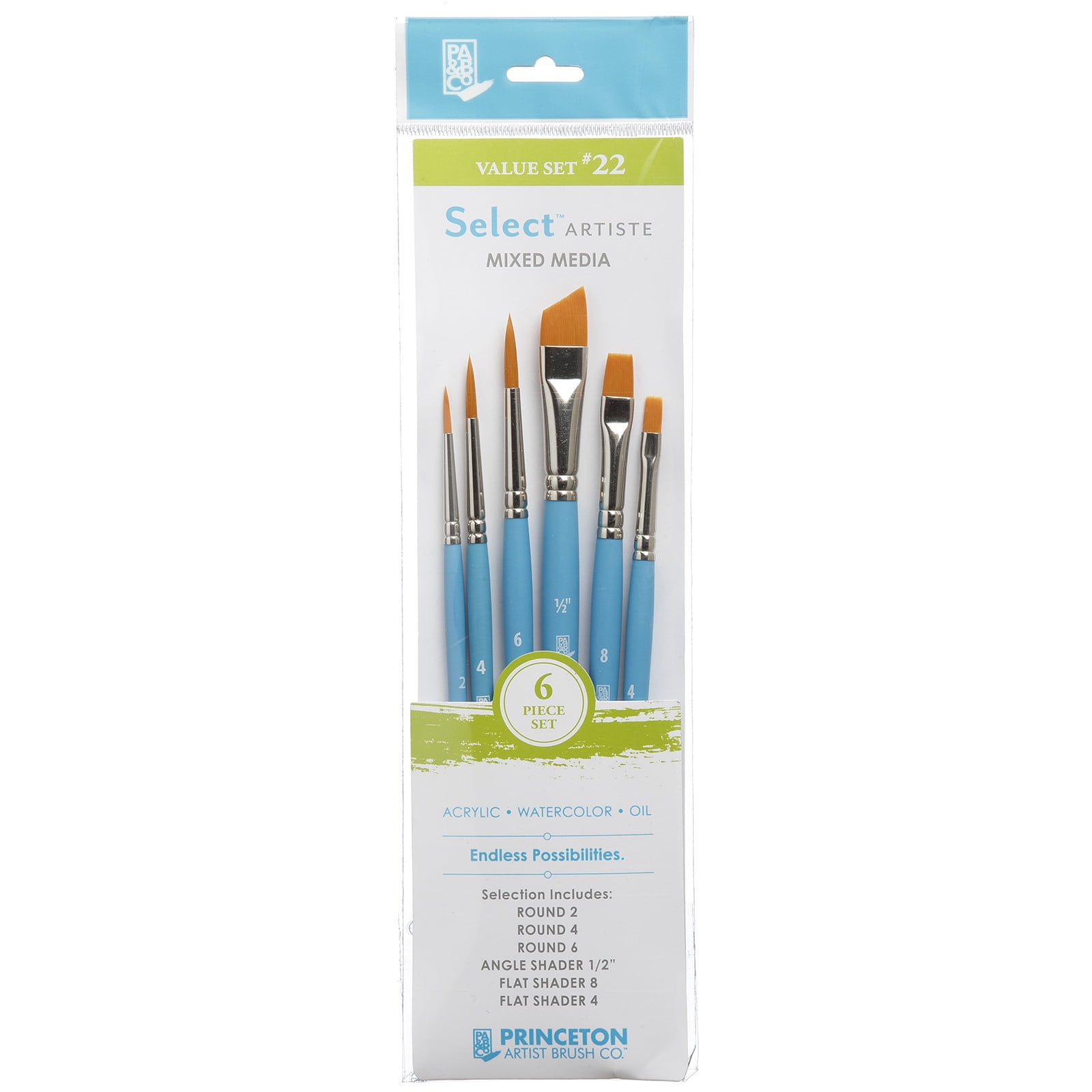 Princeton Brush Select Artiste Brush Value Set, #22 - Walmart.com