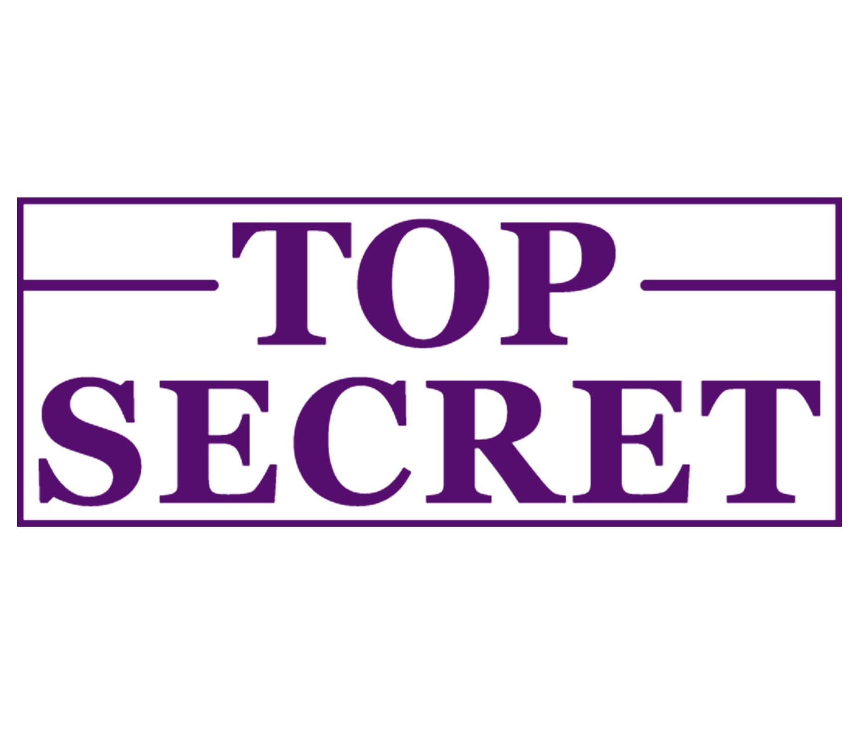 Printtoo Top Secret Self Inking Rubber Stamp Pre-Inked Office Stamp ...