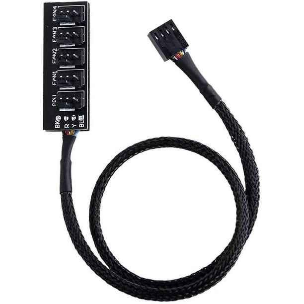 4 Pin Pwm Fan Hub, 4 Pin Connector For Cpu Fan Pc Fan Hub, Computer Cpu/case Fan Power Multi ...
