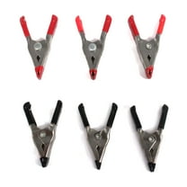 Wideskall 2" inch Mini Metal Spring Clamps w/ Red Rubber Tips Clips ...
