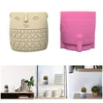 Abstract Face Silicone Mould for Flowerpot Vase Mold Concrete Cement ...