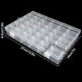 4 Pack 36-Grid Clear Plastic Organizer Box with Adjustable Dividers ...