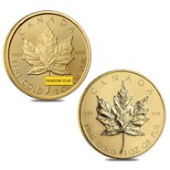 Royal Canadian Mint 1 oz Gold Maple Leaf Coin BU - 24k Fine Gold ...