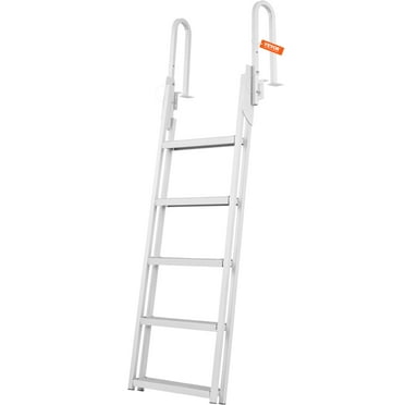 BENTISM 4-Step Adjustable Dock Ladder, Aluminum, 30-38in Height, Dual ...