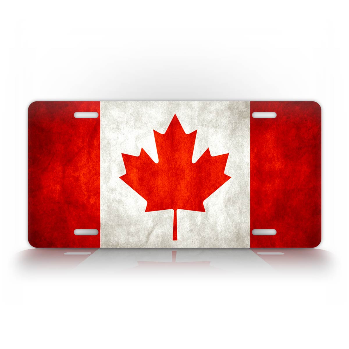 Canada Flag License Plate Maple Leaf Red & White Canadian Auto Tag ...