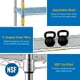 "Ktaxon 5-Tier Chrome Shelf, NSF Certified Wire Shelving with Casters ...