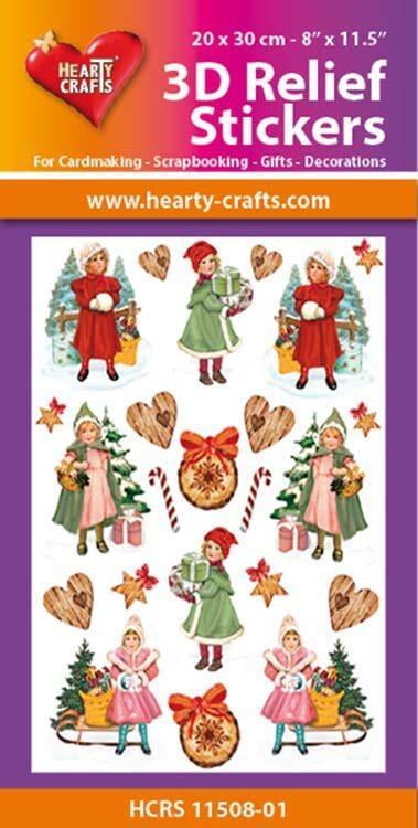 Hearty Crafts 3D Relief Stickers A4 - Christmas Children 1 - Walmart.com