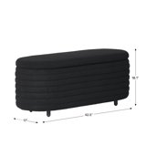 WestinTrends 42" Wide Mid-Century Modern Upholstered Teddy Sherpa ...