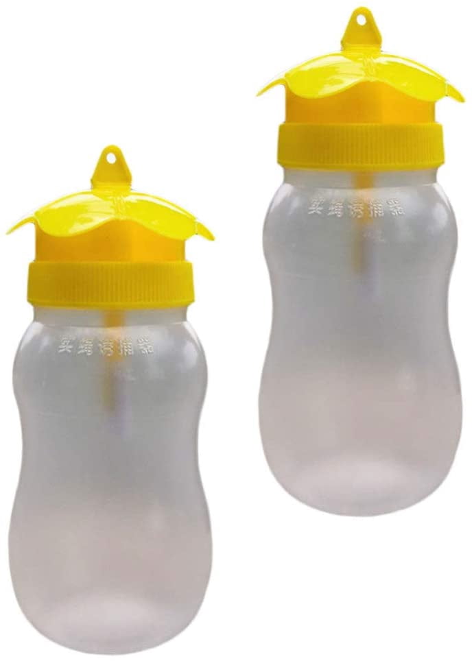 YDHely 2Pcs Plastic Bottle Wasp Trap Bee Coline Wasp Trap Outdoor Wasp ...