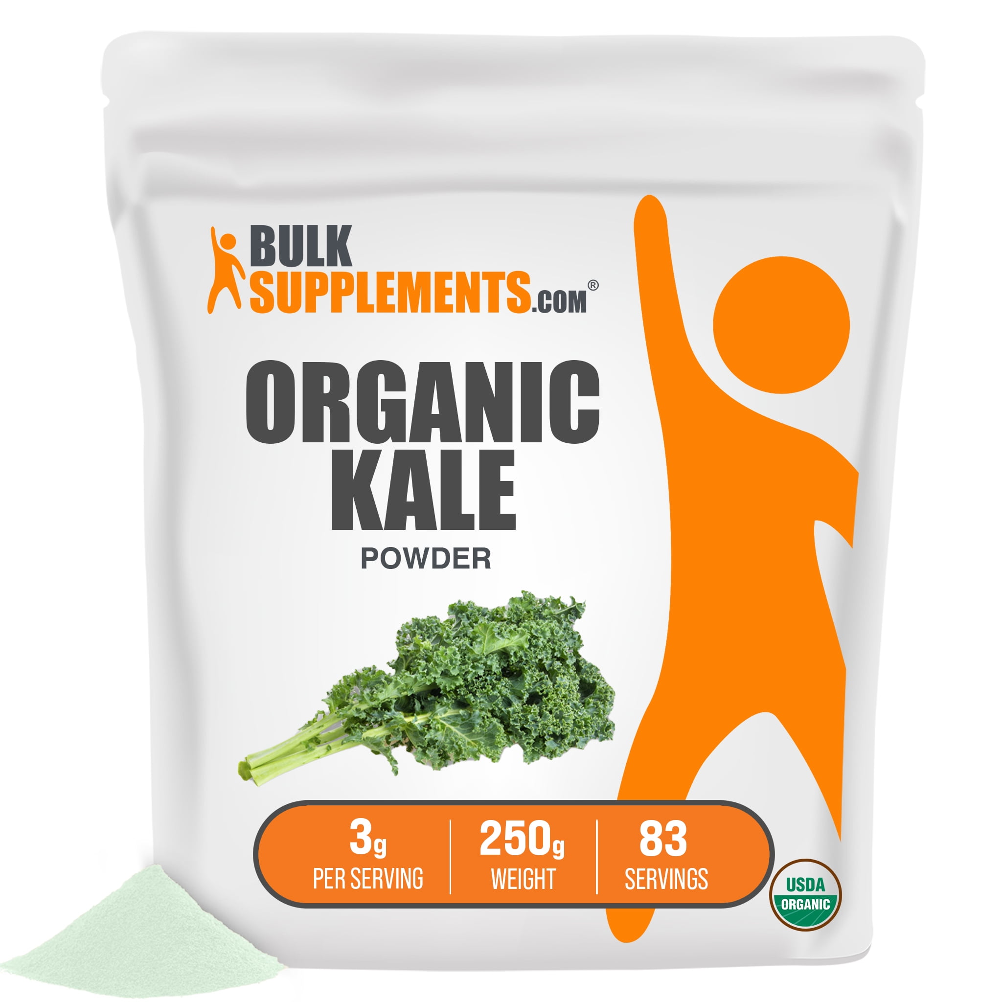 BulkSupplements.com Organic Kale Powder, 3g - Organic Superfood Greens ...