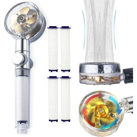 High Pressure Water Saving Handheld Propeller Shower head with filters ...
