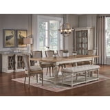 Booneville 102-inch Farmhouse Dining Table in Rustic Pine - Walmart.com