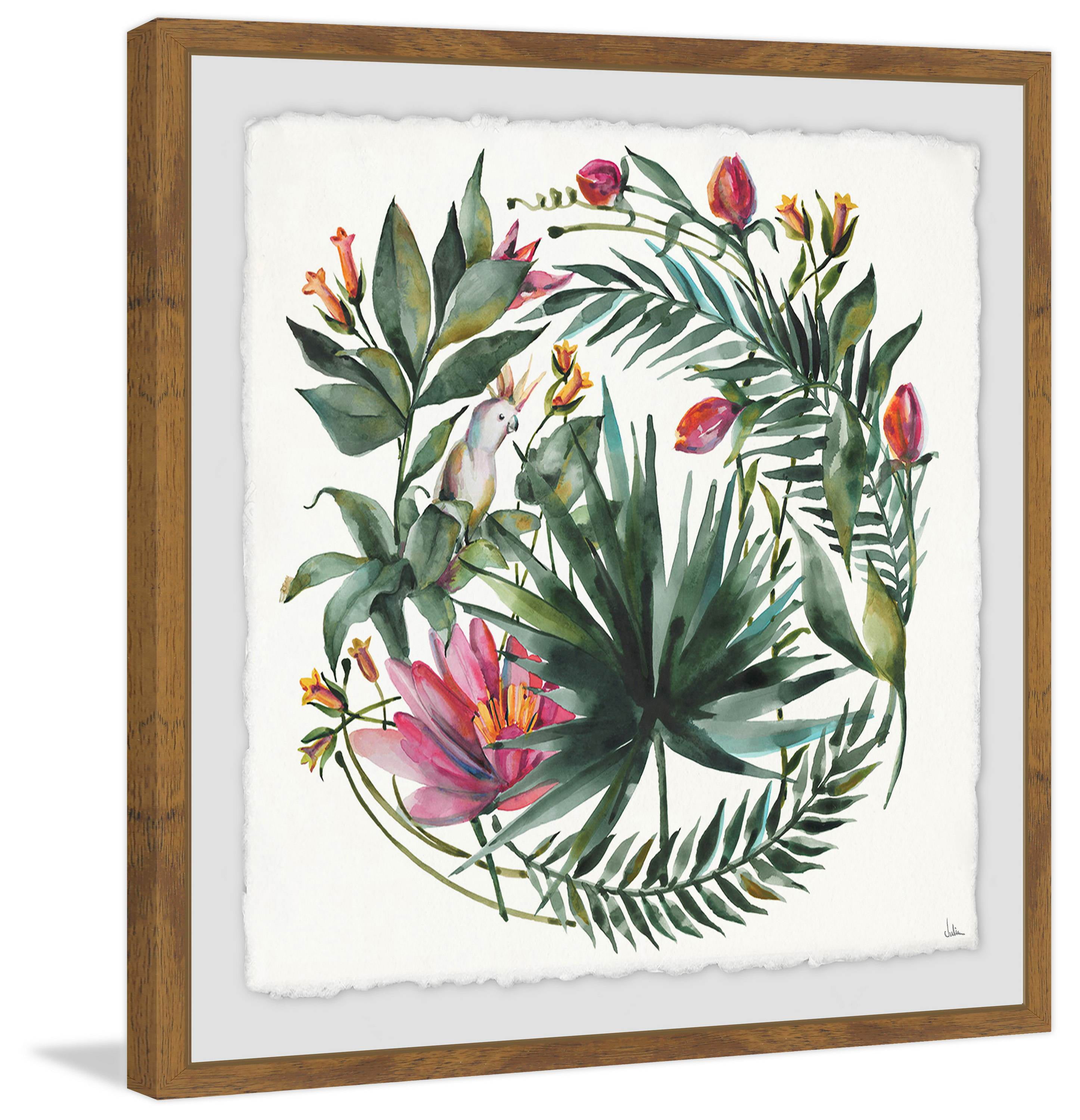 Fanciful Foliage Framed Painting Print - Walmart.com