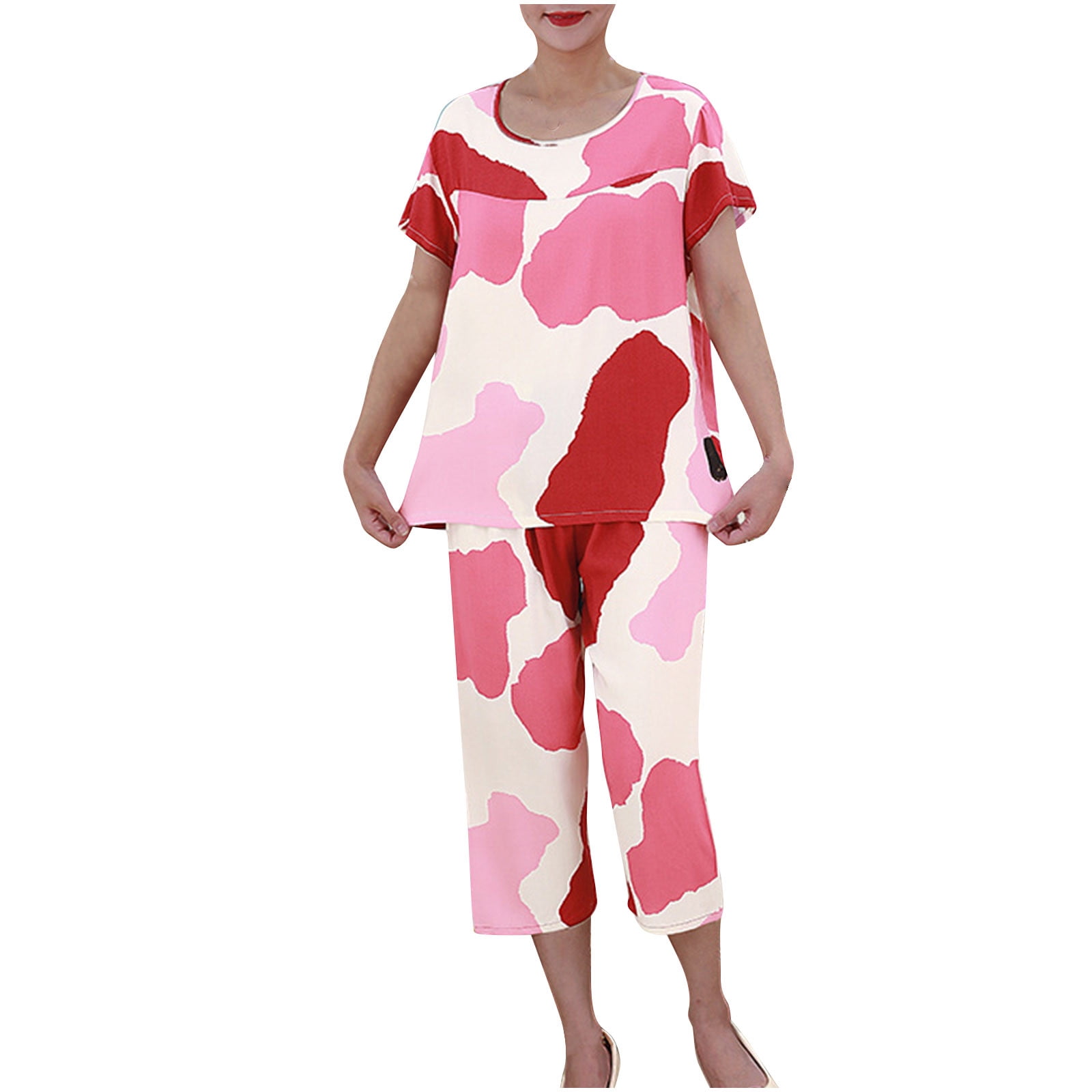 Click here for Pisexur Womens Pajama Sets 2 Piece Floral Print Co... prices