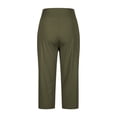 Women's High Waist Wide Leg Capri Pants Stretchy Workout Yoga Trousers ...